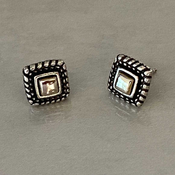 Brighton | Jewelry | Cute Brighton Silvertone Stud Earrings | Poshmark